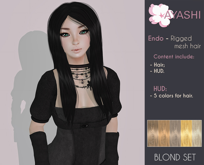 Second Life Marketplace - [^.^Ayashi^.^] Endo(Female)-Blond (RIGGED ...