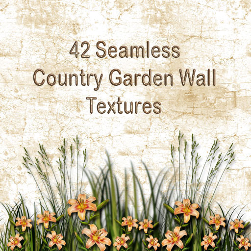 Second Life Marketplace - Country Garden Wall Textures - 42 Full perm ...