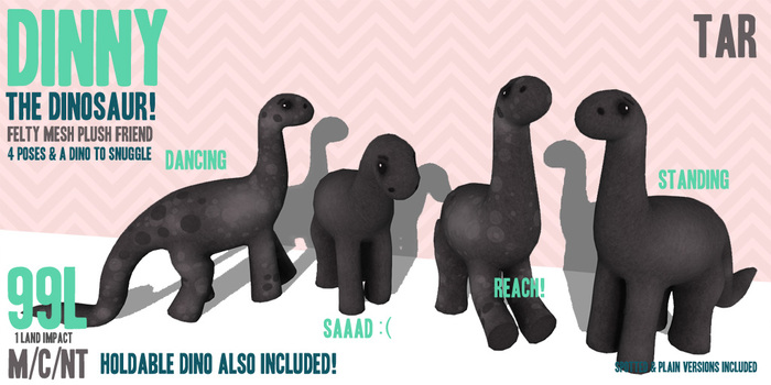 Second Life Marketplace - (Tar) Dinny the Dinosaur ~silentsparrow ...