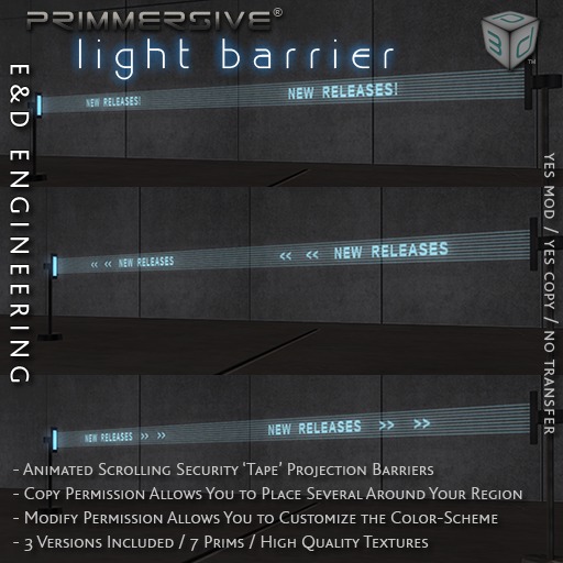Second Life Marketplace - New Releases - Light Barrier v2 Security ...