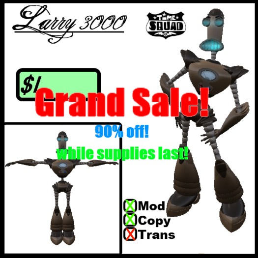 Second Life Marketplace - Larry-3000 Avatar 90% off!