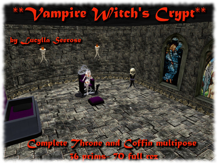 Second Life Marketplace - Box ** Vampire Witch's Crypt ** by Lucylla ...