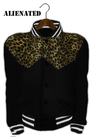 Second Life Marketplace - .::()A()::. ::LeopardShoulder:: Black Letterman