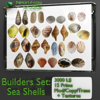 Second Life Marketplace - Sculpted Sea Shells Builders Set