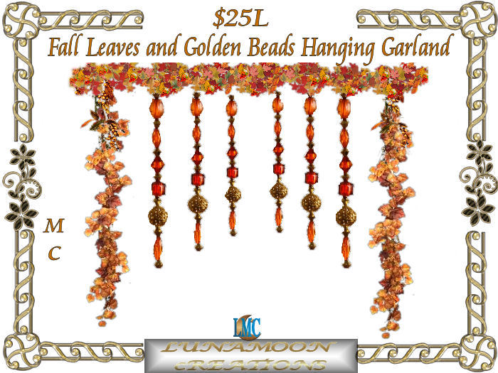 Second Life Marketplace - Fall Leaves Hanging Garland