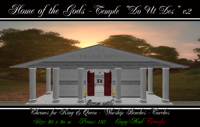 Second Life Marketplace - Home of the Gods - [ Temple DU UT DES ] v.2
