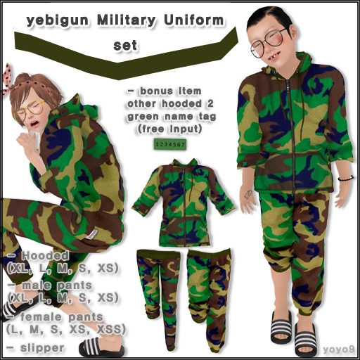 Second Life Marketplace - * yoyo9 * yebigun military uniform jersey