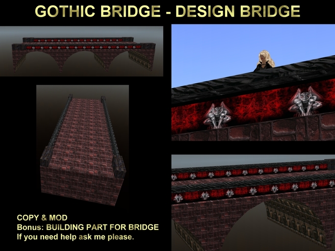 Second Life Marketplace - * S & L * EXCLUSIVE * GOTHIC BRIDGE - DESIGN ...
