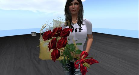 Second Life Marketplace - long stem roses bouquet (wear me)