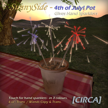 Second Life Marketplace - [CIRCA] - "SunnySide" 4th of July! Sparkler ...