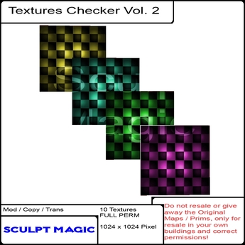 Second Life Marketplace - *Sculpt Magic* Textures Checker Vol. 2 FULL PERM