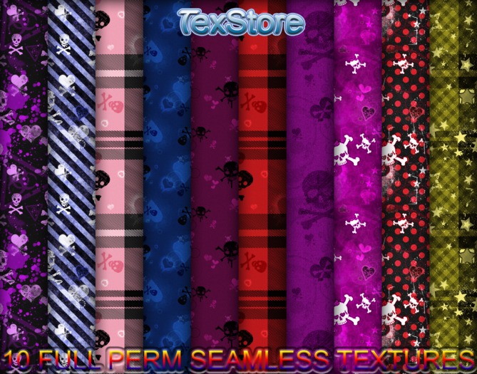 Second Life Marketplace - 10 Full Perm Seamless Emo Textures 2