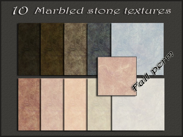 Second Life Marketplace - Pack 10 marbled stone textures