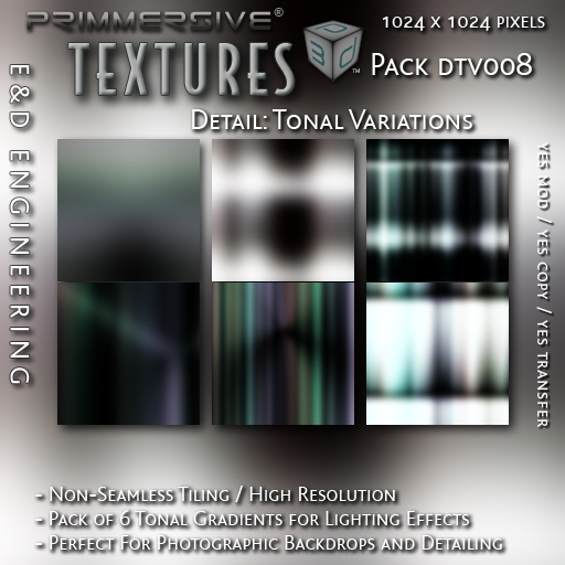 Second Life Marketplace - [DTV008] 6 1024px Tonal Gradients for ...
