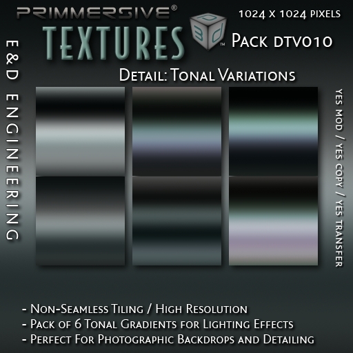 Second Life Marketplace - [DTV010] 6 1024px Tonal Gradients for ...