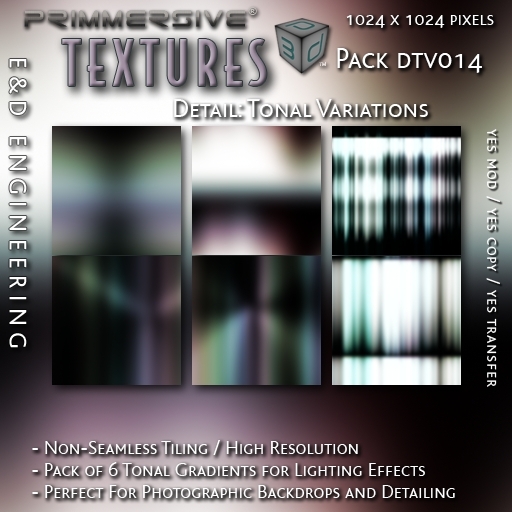Second Life Marketplace - [DTV014] 6 1024px Tonal Gradients for ...
