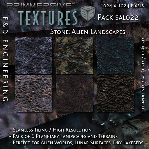 Second Life Marketplace - [SAL022] 6 1024px Seamless Alien Terrain and ...