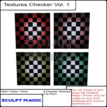 Second Life Marketplace - *Sculpt Magic* Textures Checker Vol.1 FULL PERM