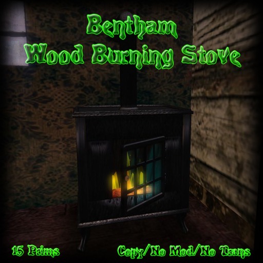 Second Life Marketplace - Bentham Wood Burning Stove (Boxed)