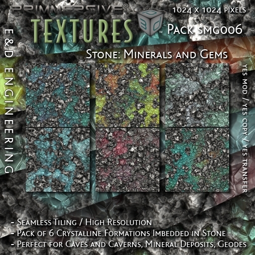 Second Life Marketplace - [SMG006] 6 1024px High Resolution Crystalline Gemstone Textures and ...