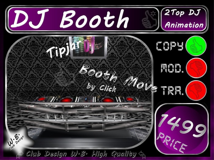 Second Life Marketplace - DJ Booth 13 Silver GLass