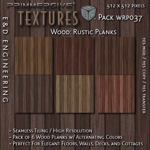 Second Life Marketplace - [WRP037] 6 512px Wood Plank Textures with ...