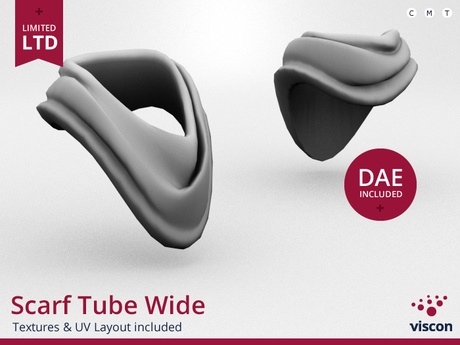 Second Life Marketplace - *viscon* Mesh Scarf Tube Wide - DAE Pack Limited
