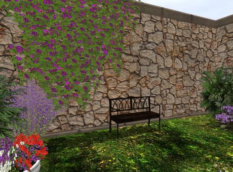 Second Life Marketplace - purple Wall hanging SUMMER flowers (mkt)