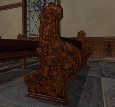 Second Life Marketplace - DM Ornate Church Pew Demo - Acanthus