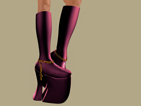 Second Life Marketplace - Mesh platform boots pink