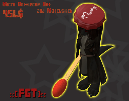 Second Life Marketplace - ::[FGT]:: Micro Bottlecap Hat & Matchstick