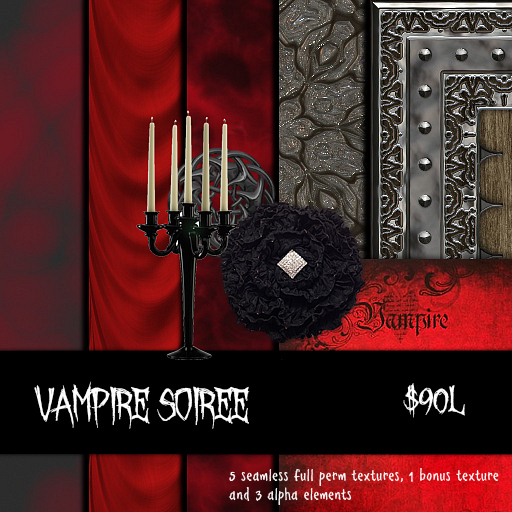 Second Life Marketplace - Vampire Soiree Texture Pack Halloween Blood ...