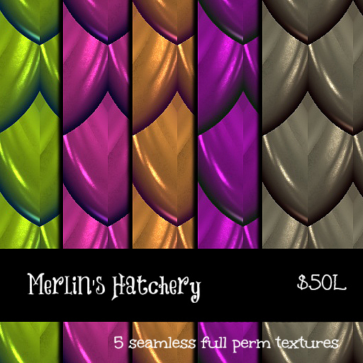 Second Life Marketplace - Merlin's Hatchery Fantasy Dragon Scales ...