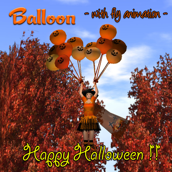 Second Life Marketplace - Halloween Balloon - with fly animation