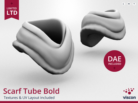 Second Life Marketplace - *viscon* Mesh Scarf Tube Bold - DAE Pack Limited