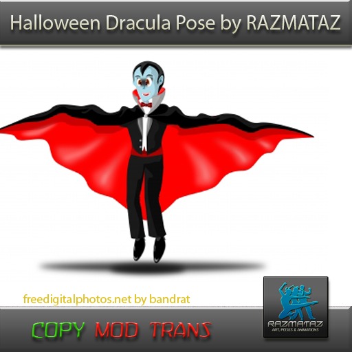 Second Life Marketplace - Halloween Dracula Pose with facial expression