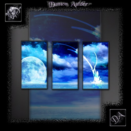 Second Life Marketplace - NuTec: Moon Splash Wall Art