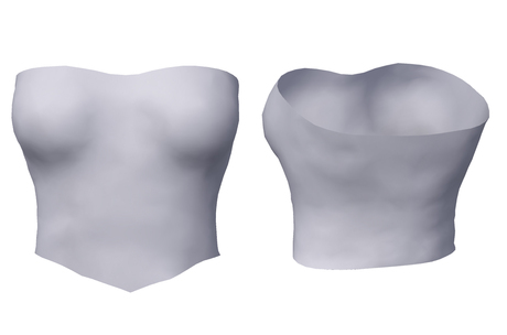 Second Life Marketplace - CLASSIC RIGGED Women's Strapless V Bottom ...