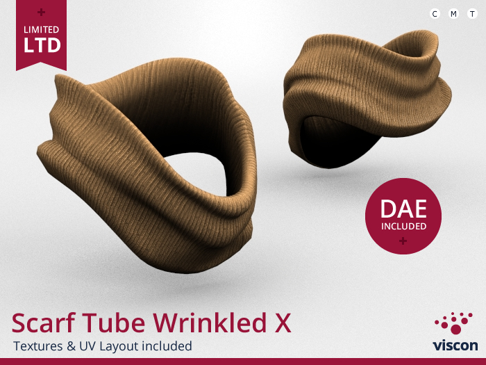Second Life Marketplace - *viscon* Mesh Scarf Tube Wrinkled X - DAE ...