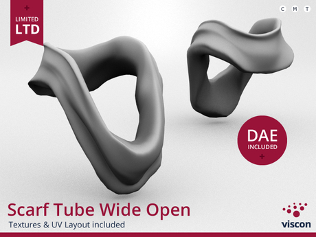 Second Life Marketplace - *viscon* Mesh Scarf Tube Wide Open - DAE Pack ...