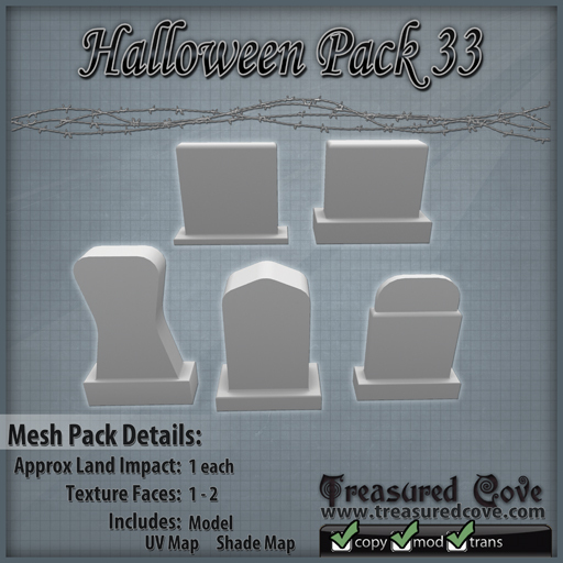 Second Life Marketplace - -TC- Halloween Pack 33 Mesh 50% Discount!!