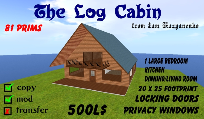 Second Life Marketplace - The Log Cabin