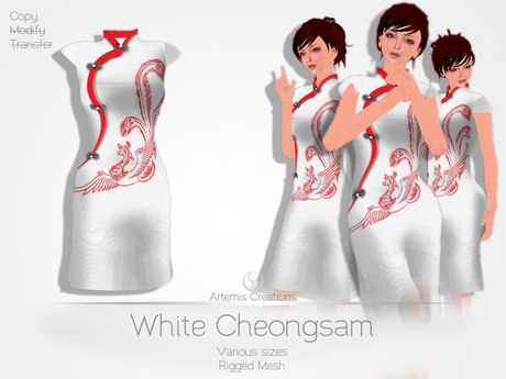 Second Life Marketplace - [A] Cheongsam Fat Pack -Rigged Mesh-