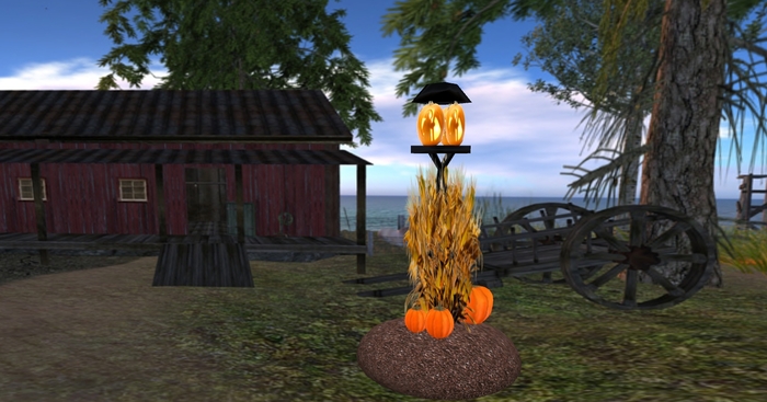 Second Life Marketplace - Halloween Lamp Post w Grim Reaper Light