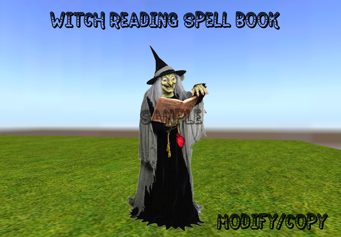 Second Life Marketplace - Witch Reading Spell Book (Flexi)