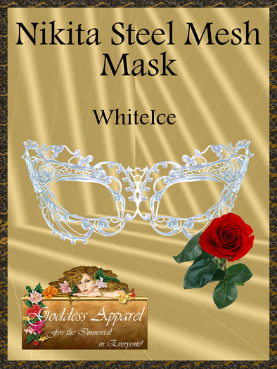Second Life Marketplace - *Goddess* Nikita Steel WhiteIce Mesh Mask
