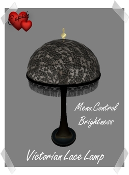 Second Life Marketplace - Black Lace Lamp