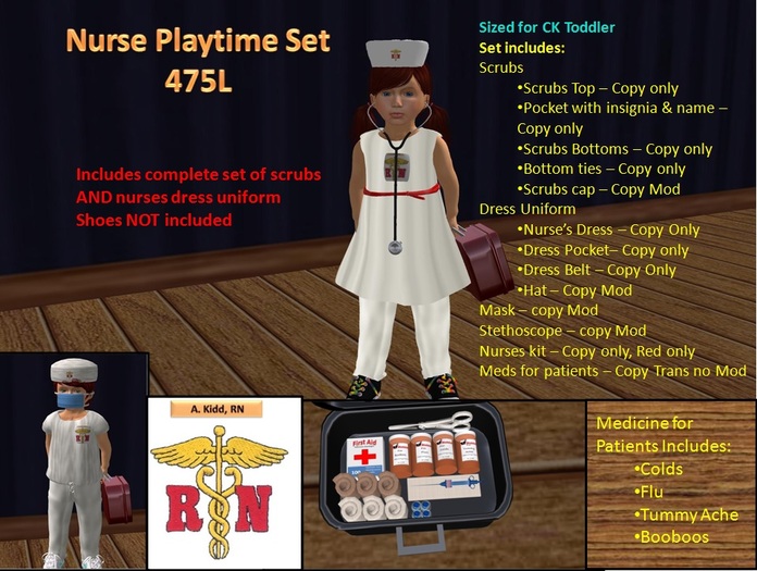 Second Life Marketplace - Nurse Playtime Set