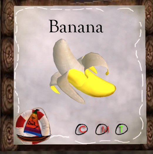 Second Life Marketplace - GEMPANDA Banana TREASURE SIGNS