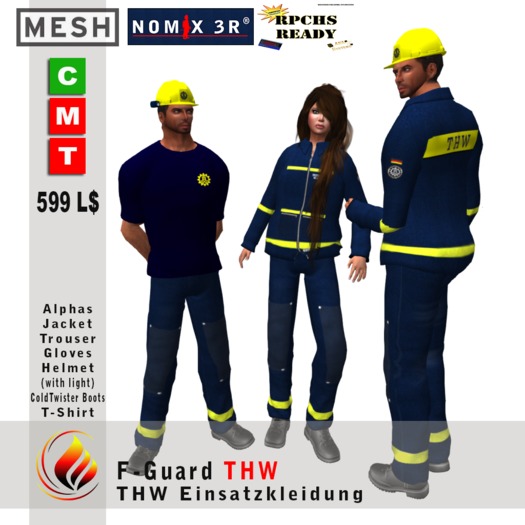 Second Life Marketplace - F-Guard THW Einsatzkleidung